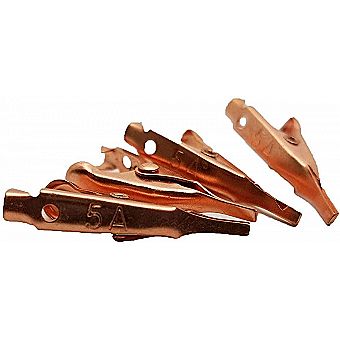 Smooth Toothless Alligator Clips Solid Copper - 4 Pack